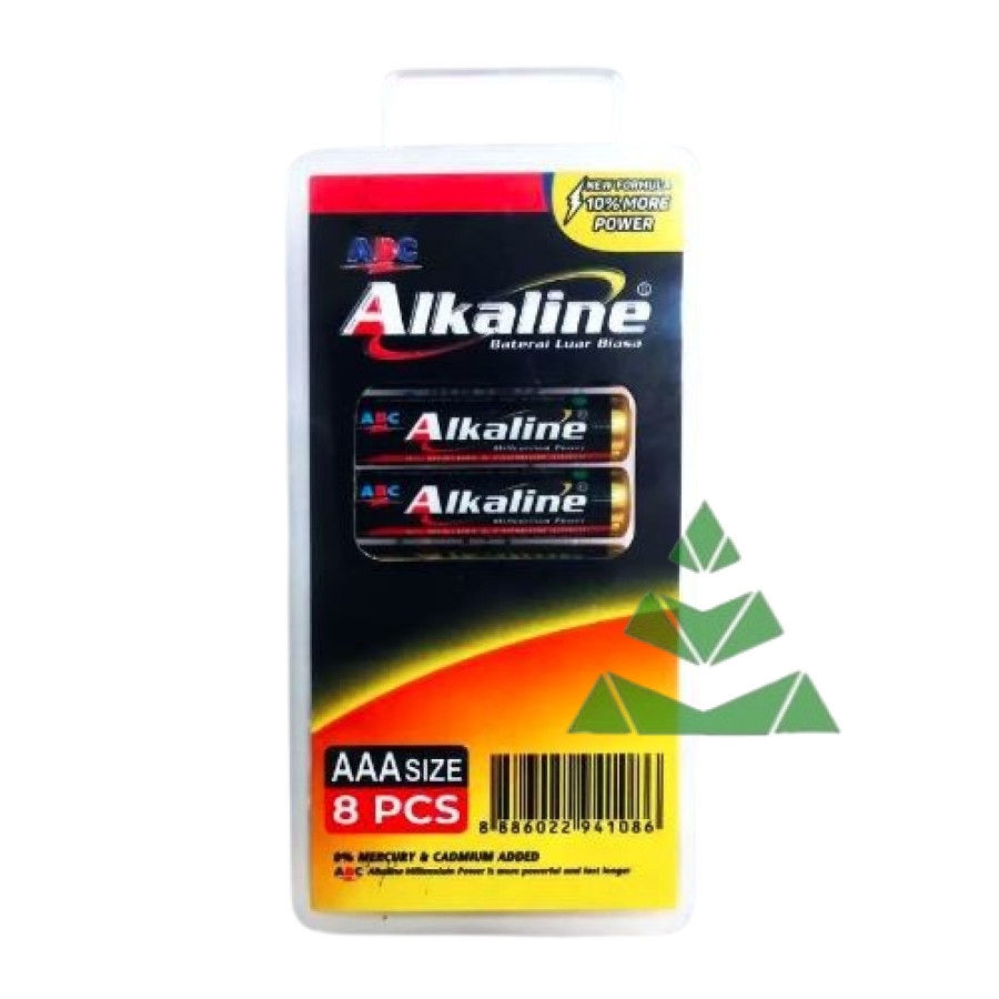 BATERAI BATTERY ABC ALKALINE AAA / A3 ISI 8 PCS BATRE ABC ALKALINE AAA ...