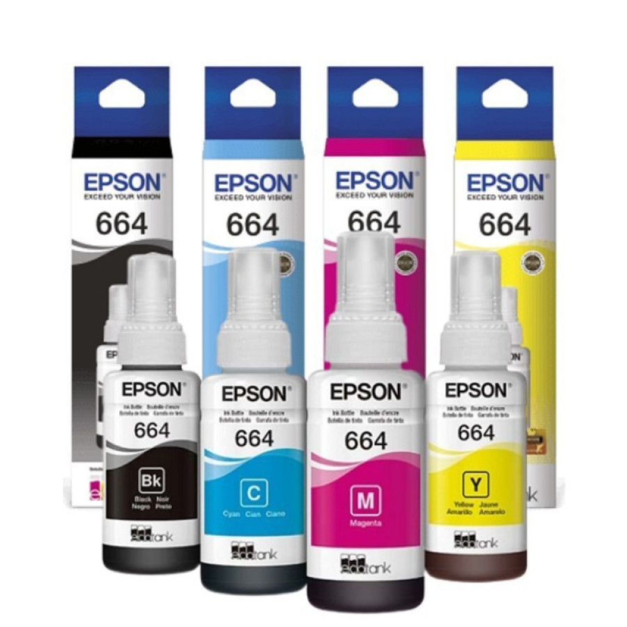Tinta Printer Hitam / Warna Merk EPSON No. 664, Uk. 100 mL