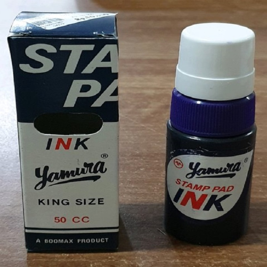 Tinta Stempel; Uk. 50 mL, Hitam / Warna yamura