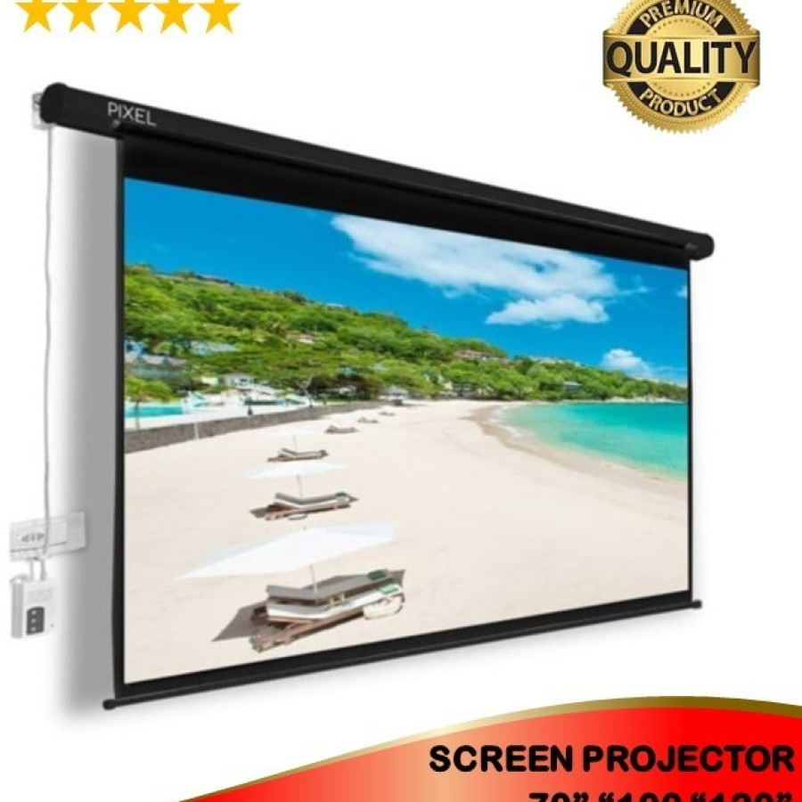 LAYAR PROYEKTOR PROJECTOR MOTORIZED