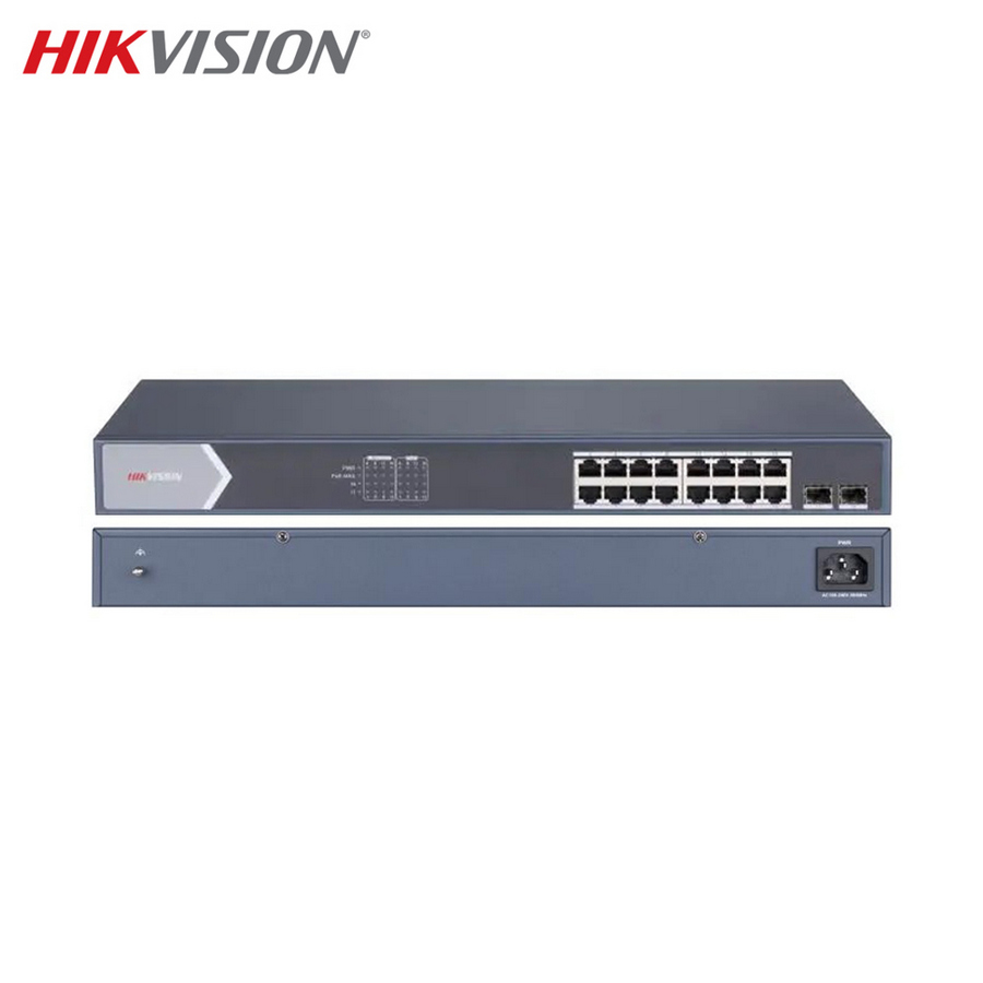 Fast Ethernet Unmanaged HIKVISION POE Switch 16 Port