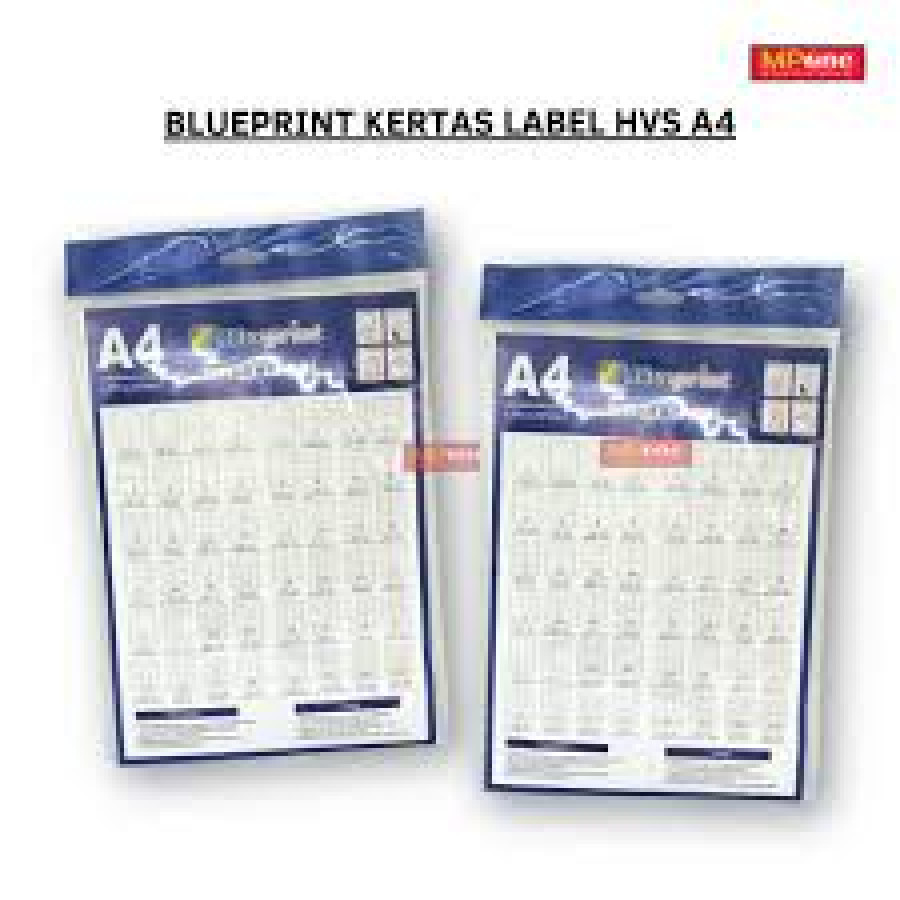 Kertas Stiker Label A4 Blueprint