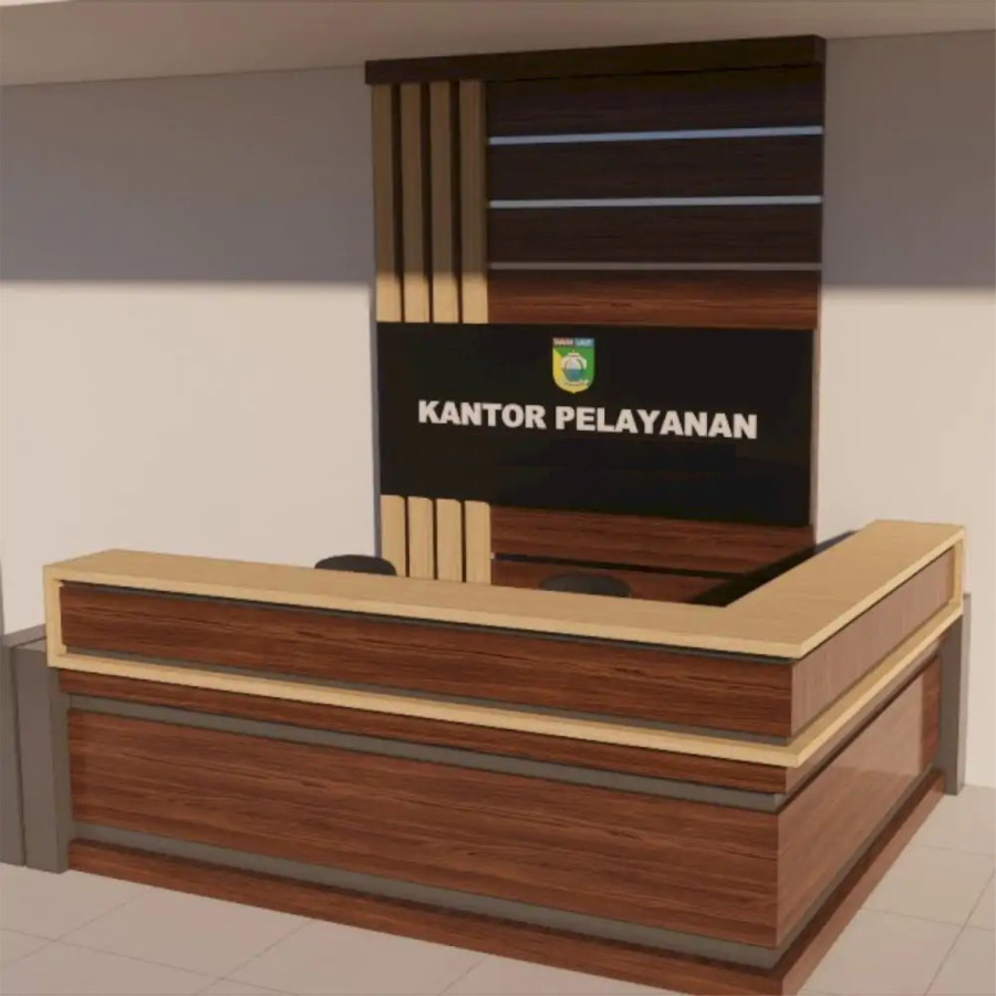 Meja Resepsionis/ Pelayanan Kantor Custom