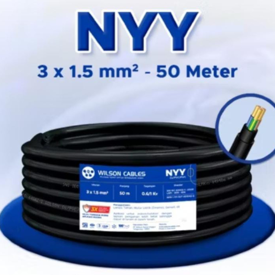 Kabel Listrik NYY 3x1.5 Mm Wilson
