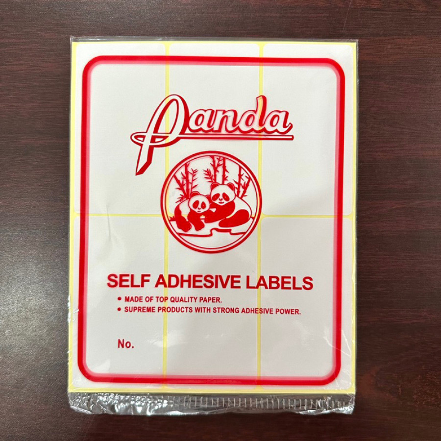 STICKER LABEL PANDA NO 101 ISI 10 LEMBAR