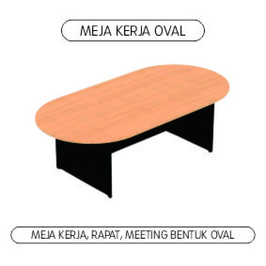 Meja Kerja Oval
