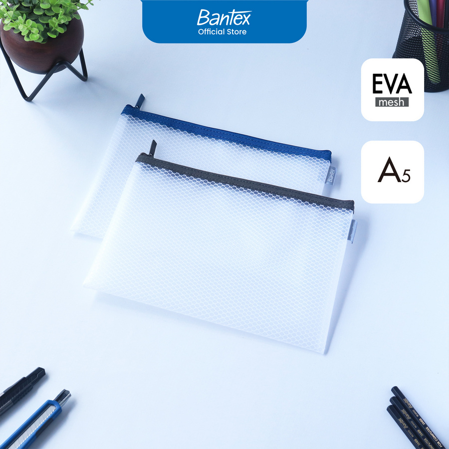 Map Zipper Bantex Zip Bag ukuran A5 (14,8 x 21 cm)