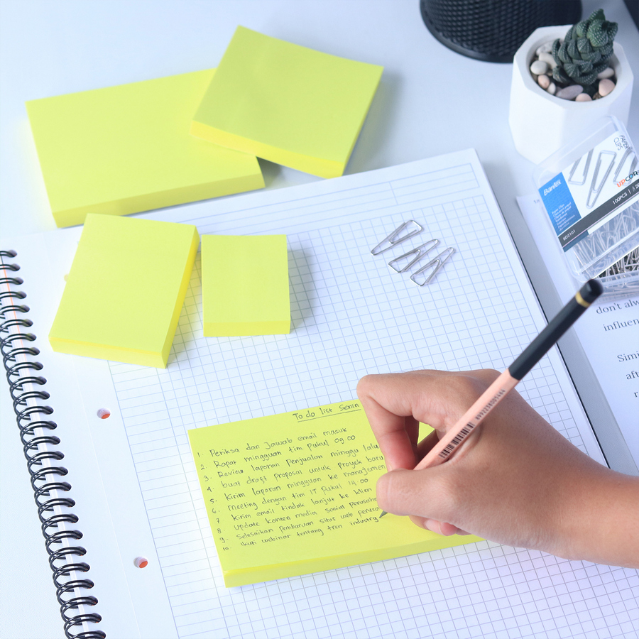 Catatan Tempel Sticky Notes Bantex ukuran 3 x 4 inch / 100 lembar