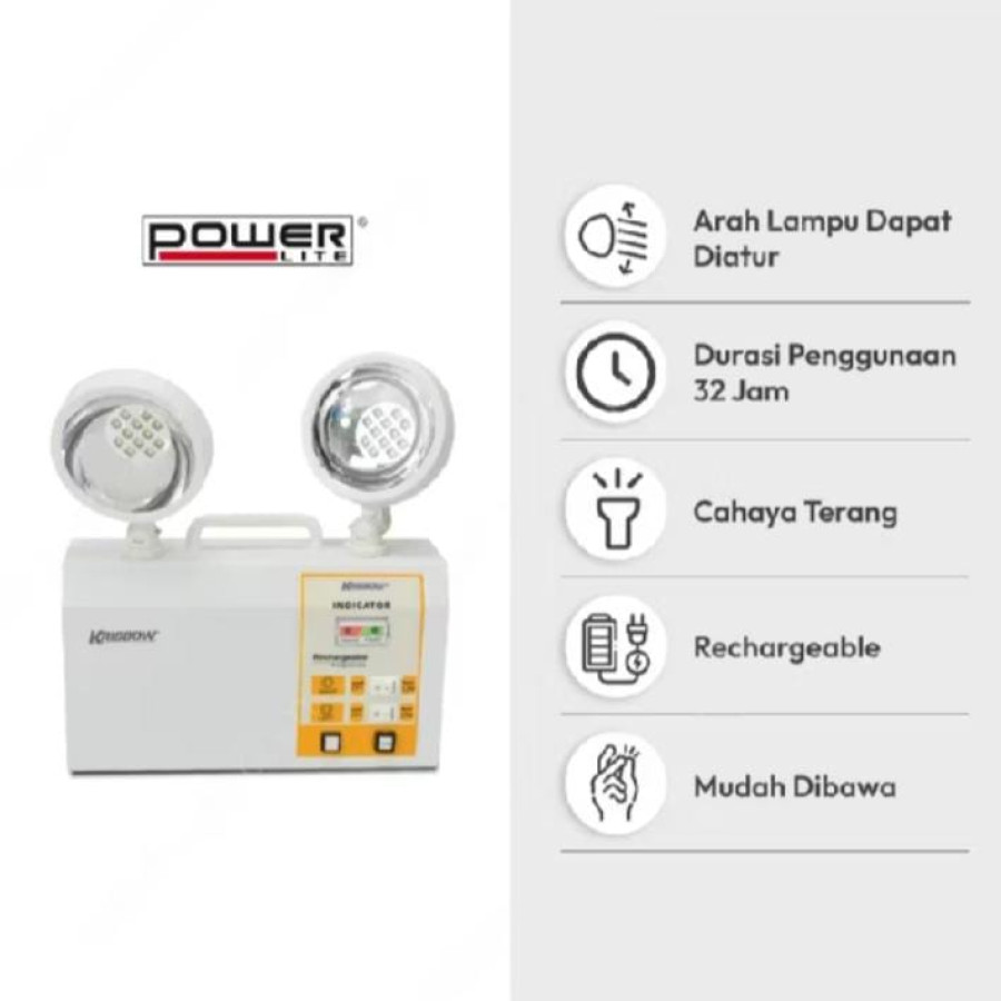 KRISBOW Lampu Darurat Twin-Spot 5038R