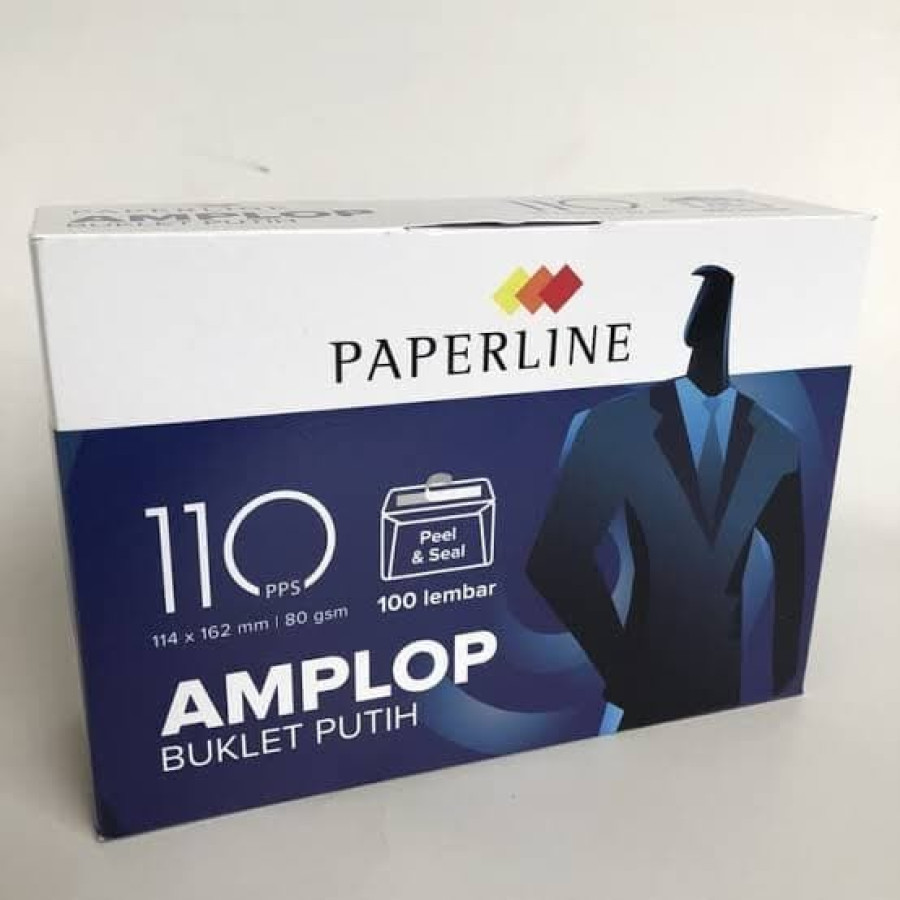PAPERLINE - Amplop Putih Sedang uk. 114x162 MM isi 100 Lembar