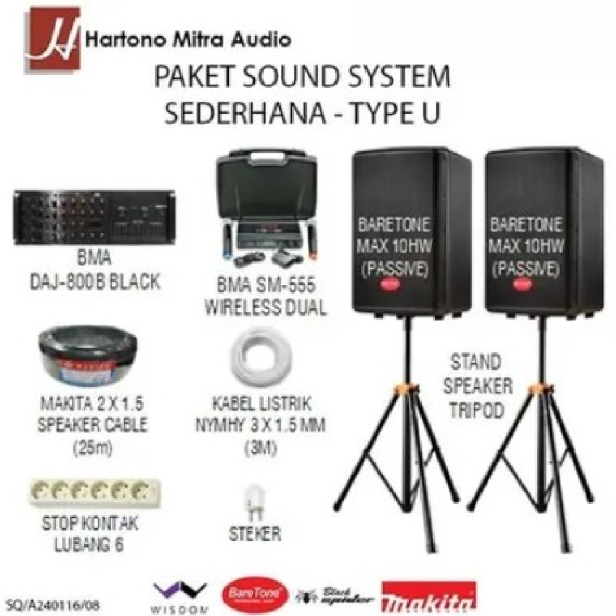 PAKET SOUND SYSTEM SEDERHANA - TYPE U