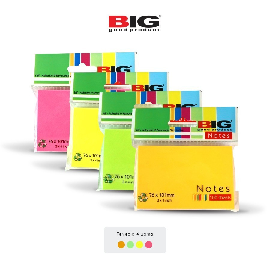 Sticky notes 3 x 4 inch BIG