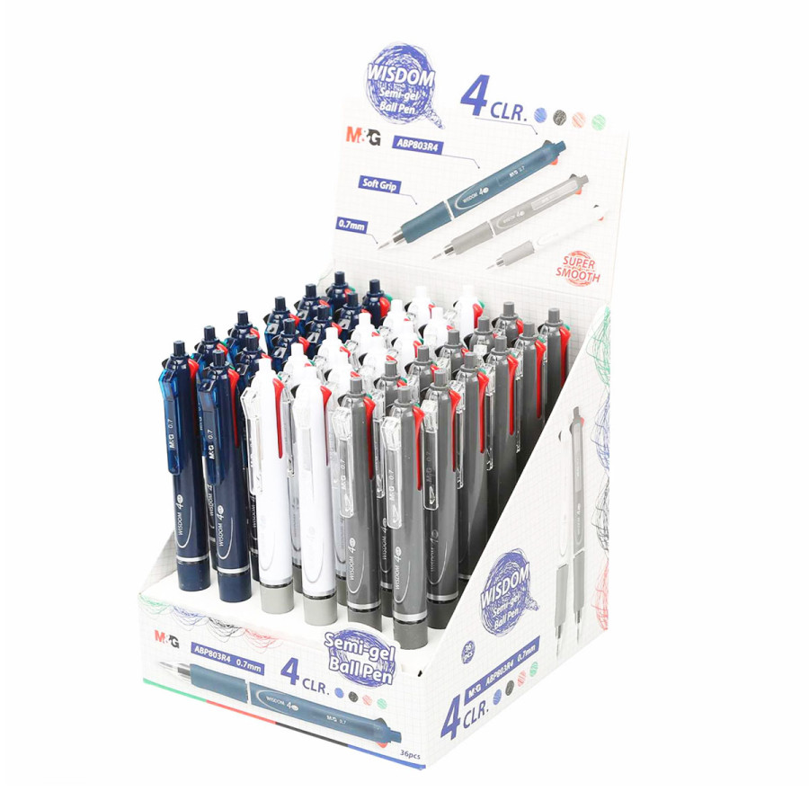 M&G Semi Gel Ballpoint Pulpen Pena 0.7mm ABP803R4
