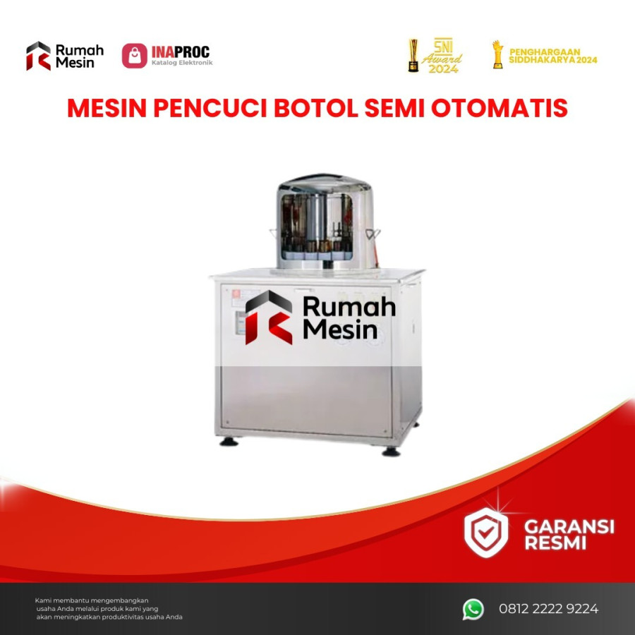 Mesin Pencuci Botol Semi Otomatis