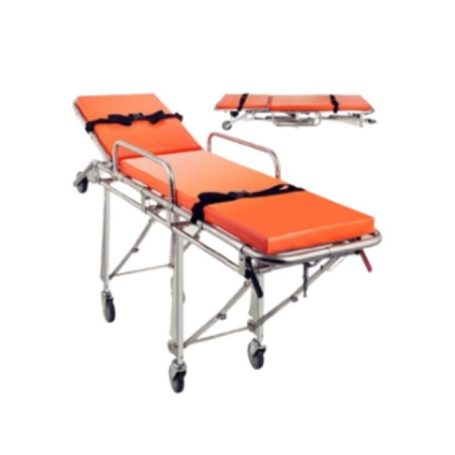 Tandu Dorong Ambulan Stretcher Emergency Stainless