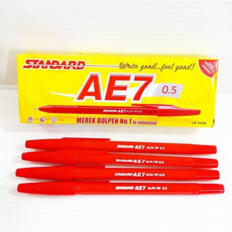 Pulpen / Bolpoin Standard warna merah
