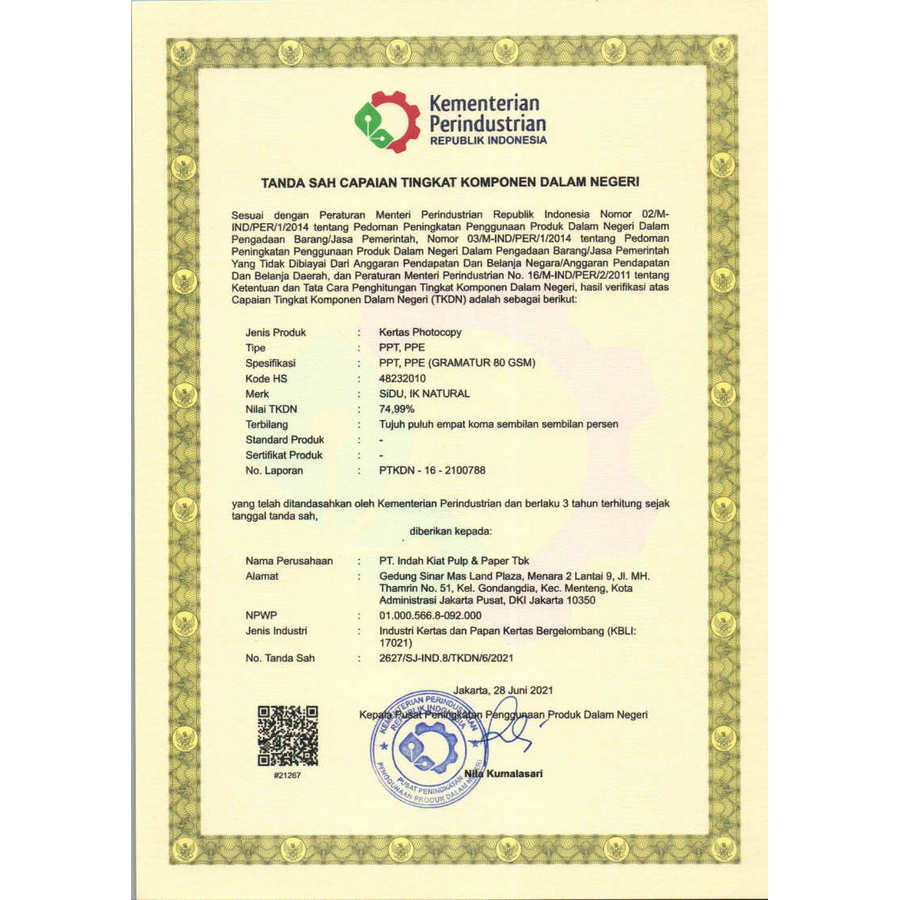 Kertas HVS Sinar Dunia 80 gsm A4