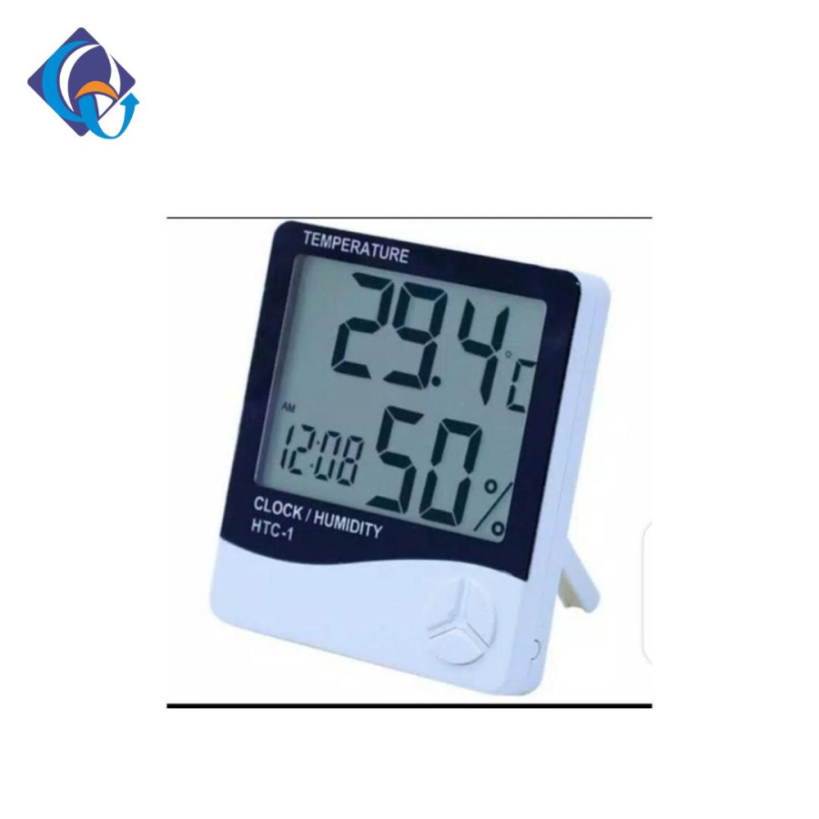 HTC-1 DIGITAL HYGROMETER TEMPERATURE METER TERMOMETER CLOCK ALARM JAM