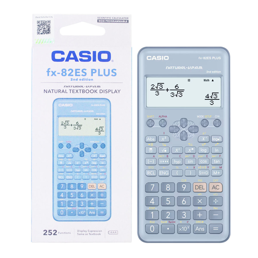 Kalkulator Casio Scientific FX 82 ES PLUS Original 2nd Edition Biru