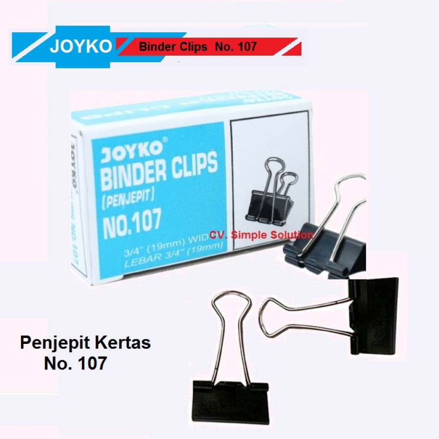 Penjepit Kertas/ Binder no 107 Merk Joyko