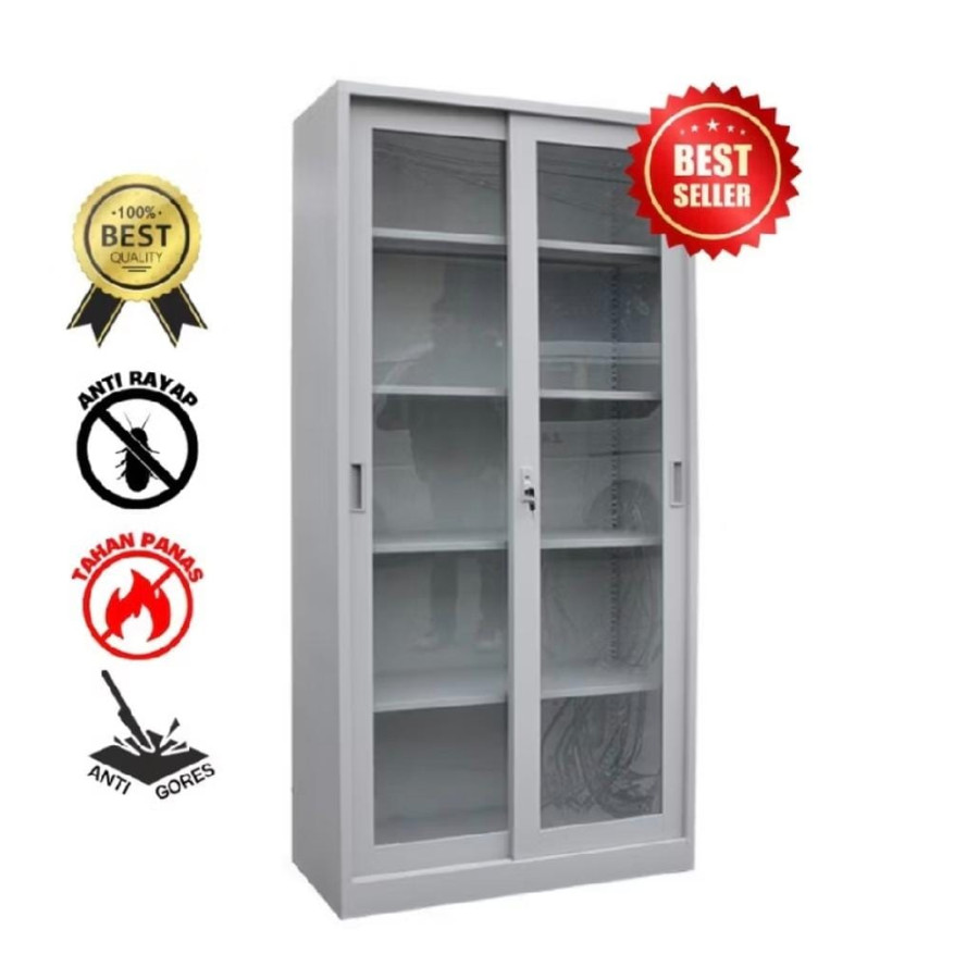LEMARI ARSIP SLIDING KACA