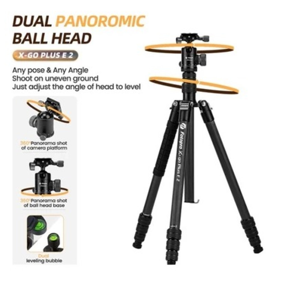 Fotopro X-Go Plus E2 + 52Q Carbon Fiber Tripod Kamera
