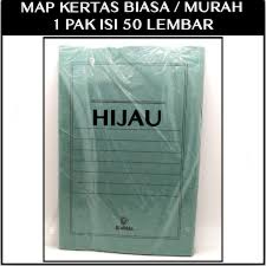 map kertas hijau merk kuda lumping