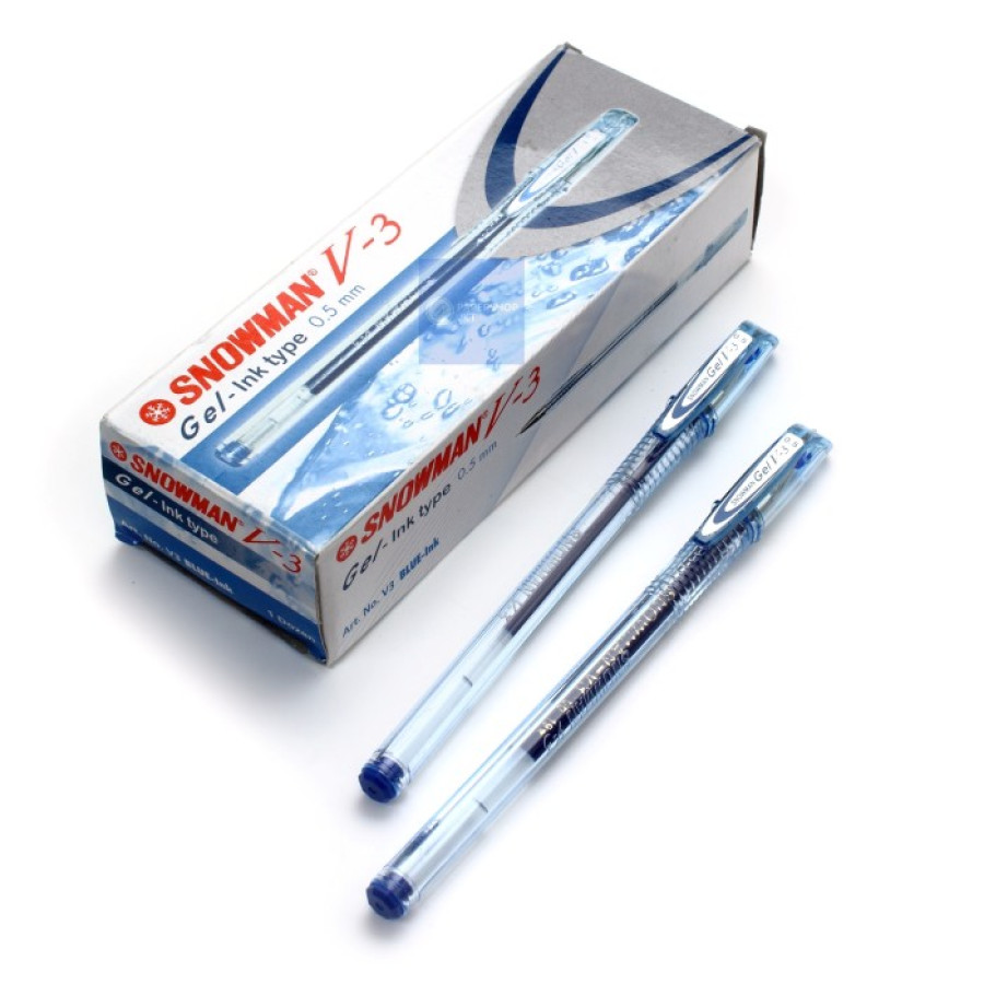 PULPEN SNOWMAN V-3 BIRU 0.5mm