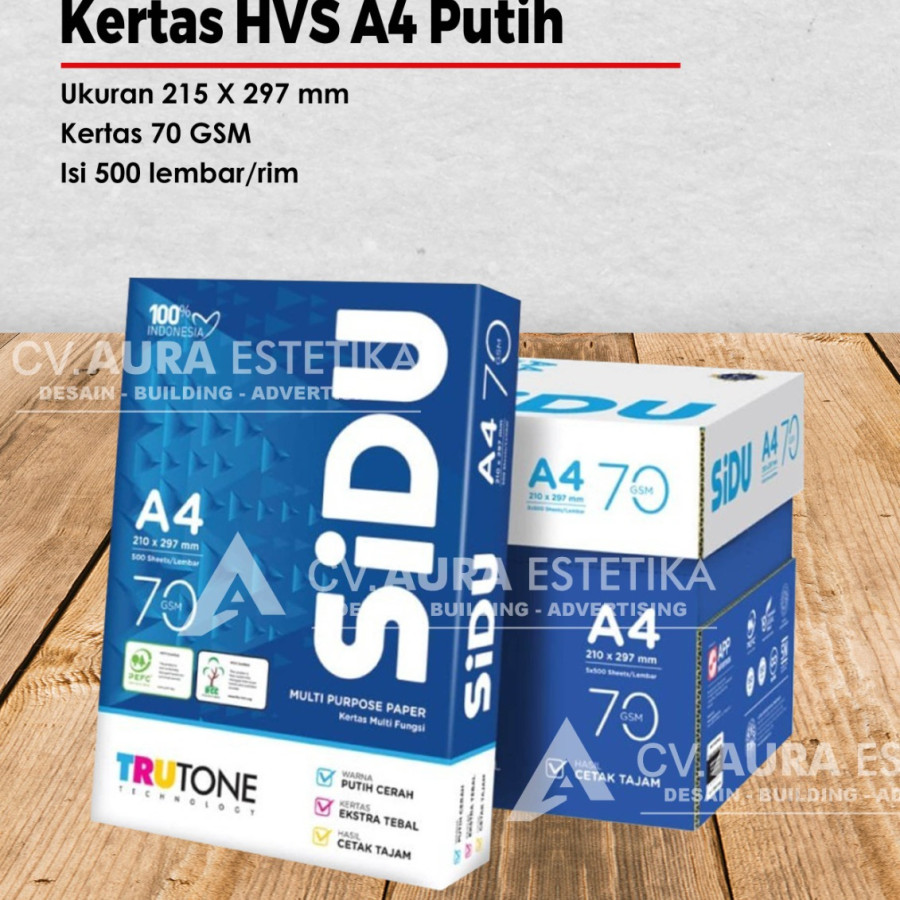 Kertas HVS A4 70 gr SIDU