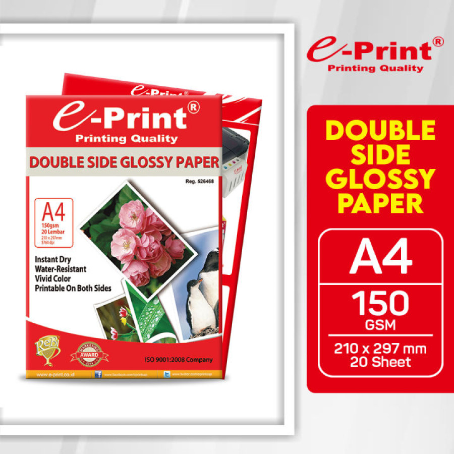 kertas foto uk.A4 isi 100 lembar e print