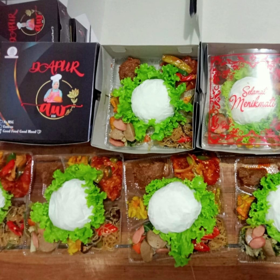 Nasi Box Premium Ikan Filet Asam Manis & Daging Rendang