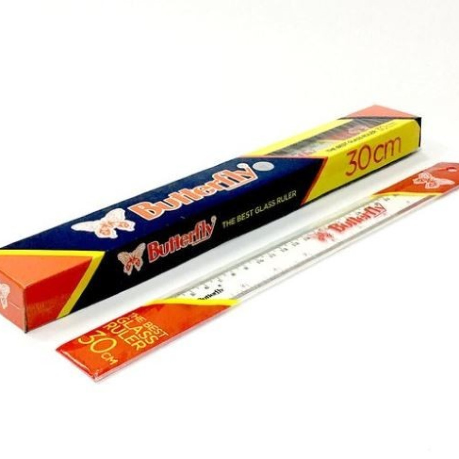 Penggaris Mika Butterfly 30 Cm