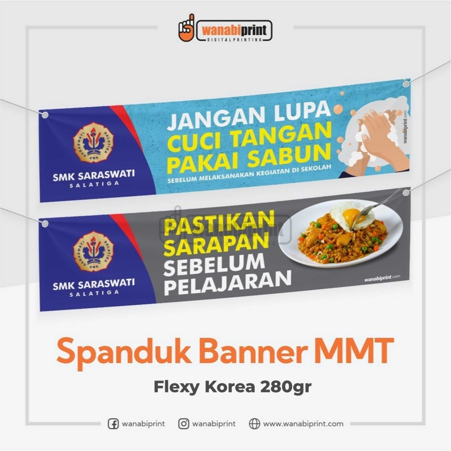 CETAK MMT SPANDUK BANNER 280GR 1100 CM X 500 CM