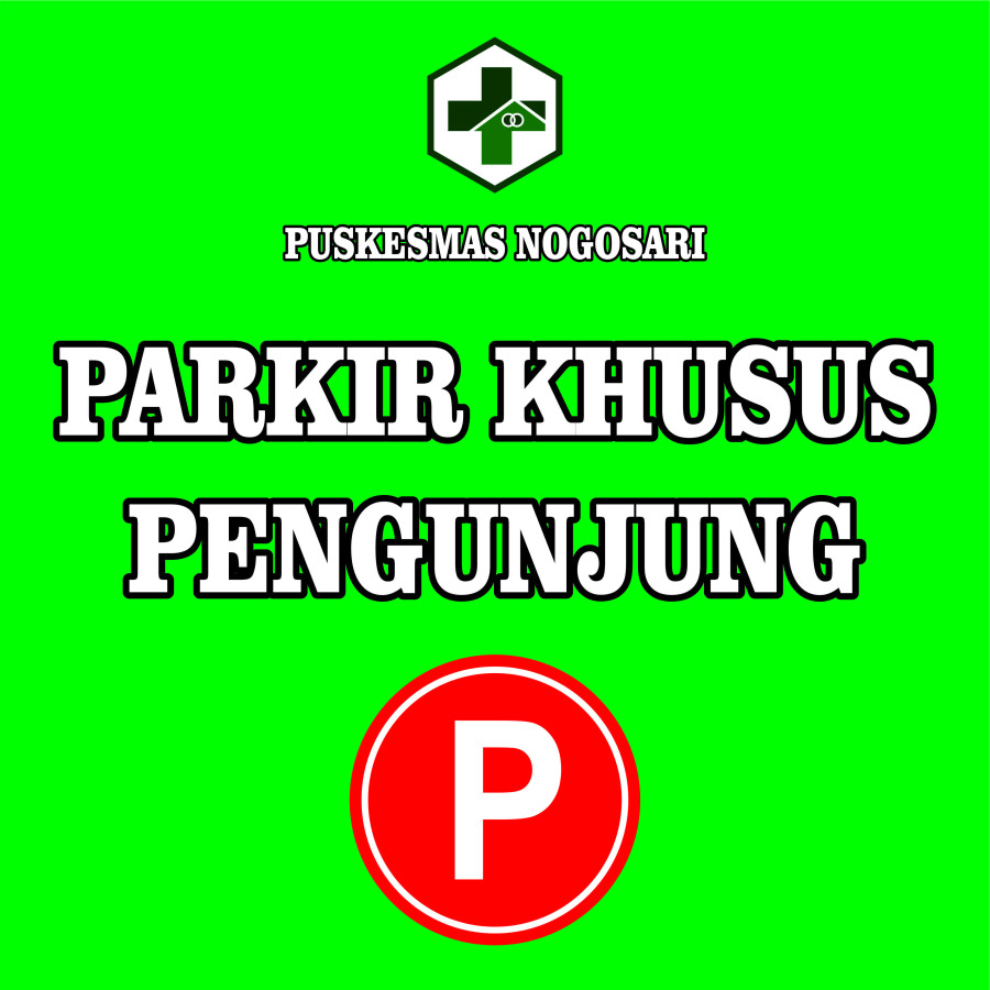(PUSKESMAS NOGOSARI) 1 CETAK PAPAN + CAGAK BESI PARKIR KHUSUS ...