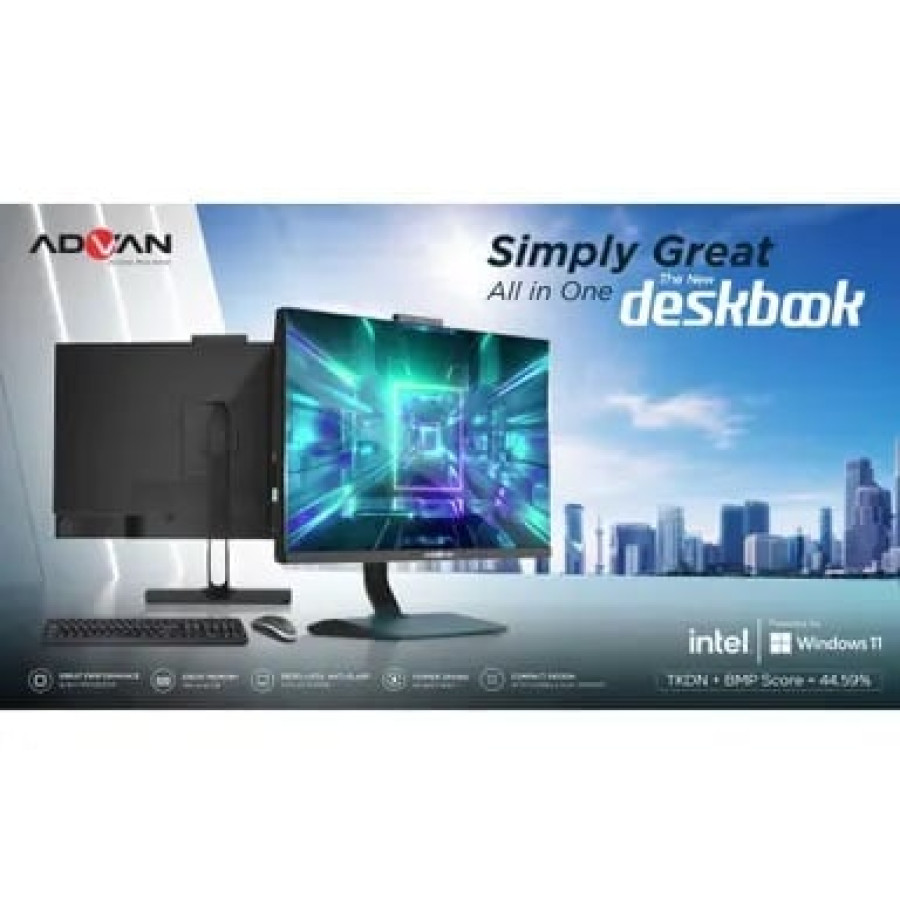 ADVAN PC AiO (i5-1240P, 8GB, 512GB, Windows 11 Home, 23.8 inch, 1Y) [85S]