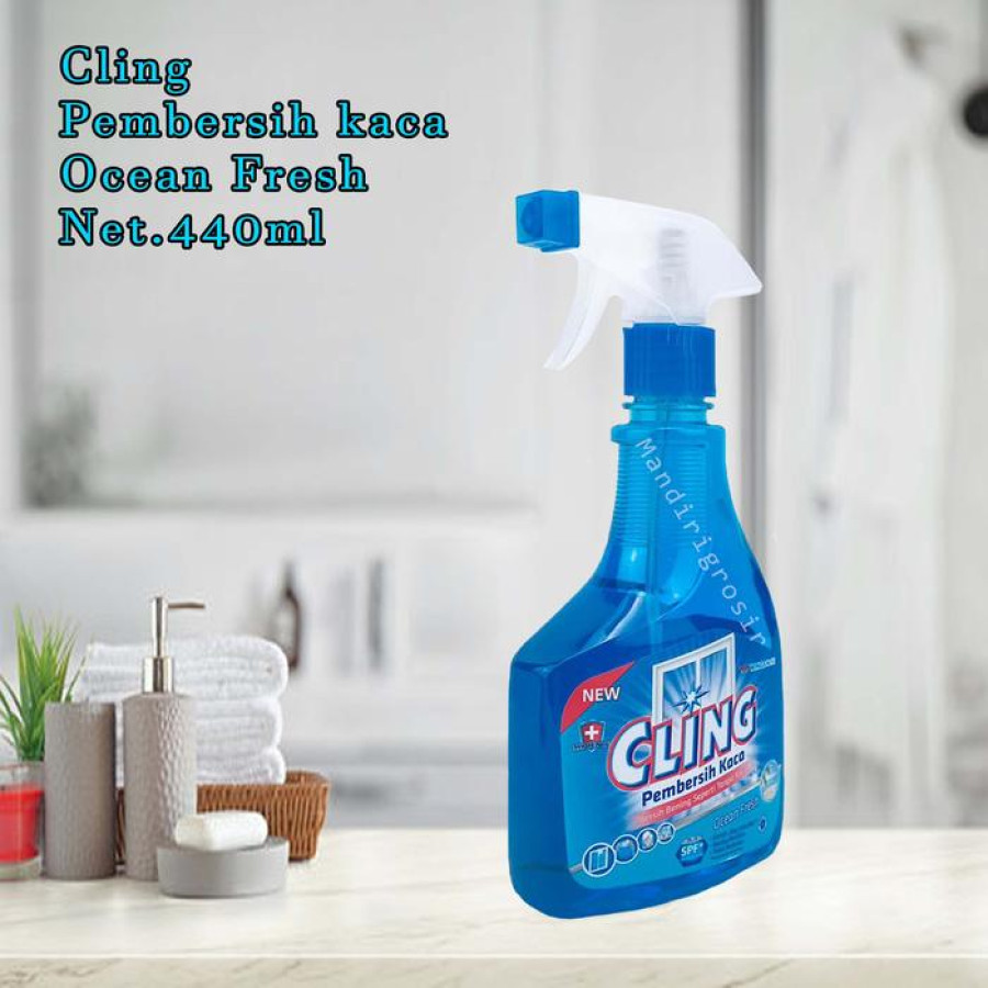 Pembersih Kaca* Cling* Ocean Fresh Spray* Net.440ml