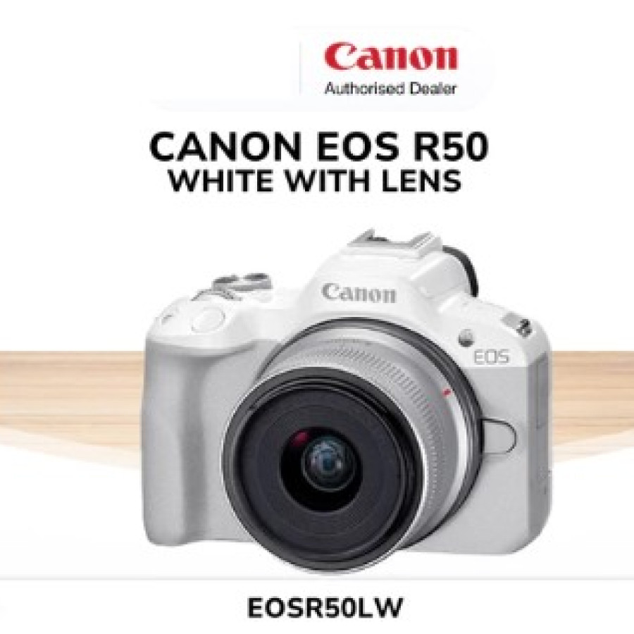 Camera Canon EOS R50 (RF-S18-45mm f/4.5-6.3 IS STM) White